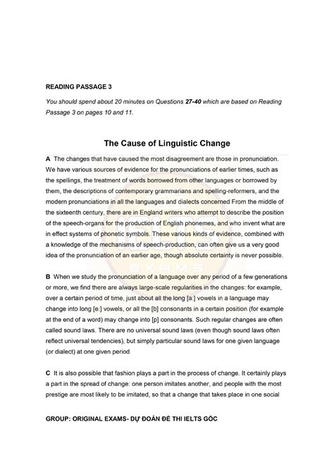 Reading Pass 3 8 Ielts Forcast Tiếng Anh I Studocu