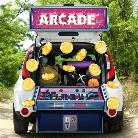 Honoson 14 Pcs Halloween Arcade Gamer Trunk Or Treat