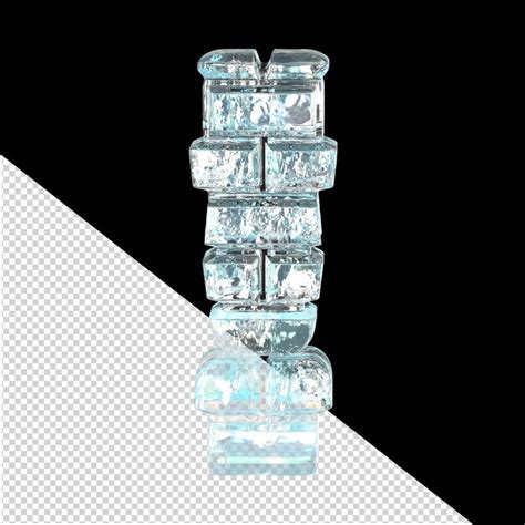 Premium Psd Symbol Made Of Horizontal Ice Bricks