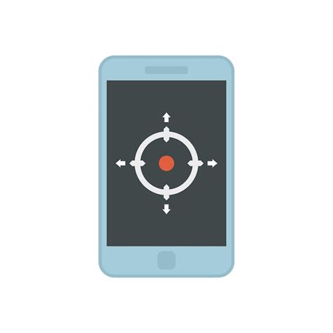 Premium Vector Smartphone Gyroscope Icon Flat Vector Phone