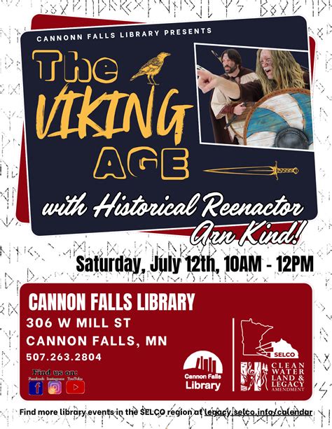 The Viking Age With Arn Kind Saturday July 12th Cannon Falls Library