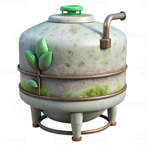 Dramatic Creative Hydroponic Nutrient Solution Tank Side View Isolated