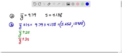 ⏩solved refer to exercise 1 2 a calculate y̅ and s for the data