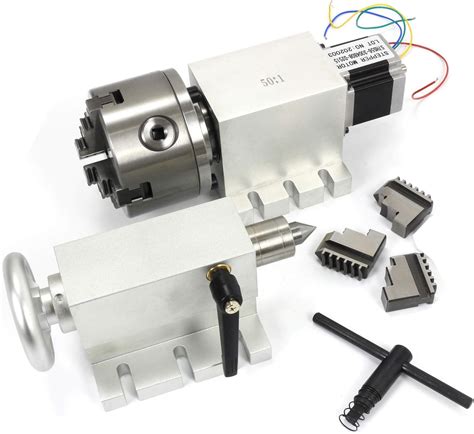 Rotary Tables Workholding USRotation A Axis CNC Router Rotary Table Th Axis Mm Jaw Chuck