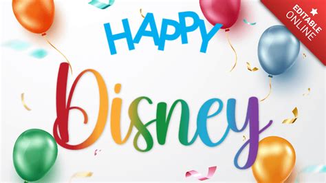 Disney Happy Birthday Font Online Text Effect Generator