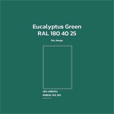 About Ral 180 40 25 Eucalyptus Green Color Color Codes Similar