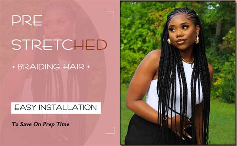 Light Pink Braiding Hair Pre Stretched Kanekalon Knotless Prestretched