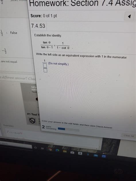 Solved 2 Homework Section 74 Assig Score 0 Of 1 Pt 7453