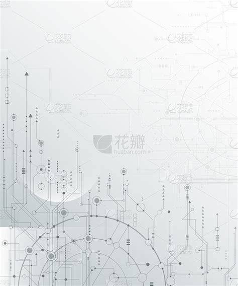 矢量插图电路板和六边形背景