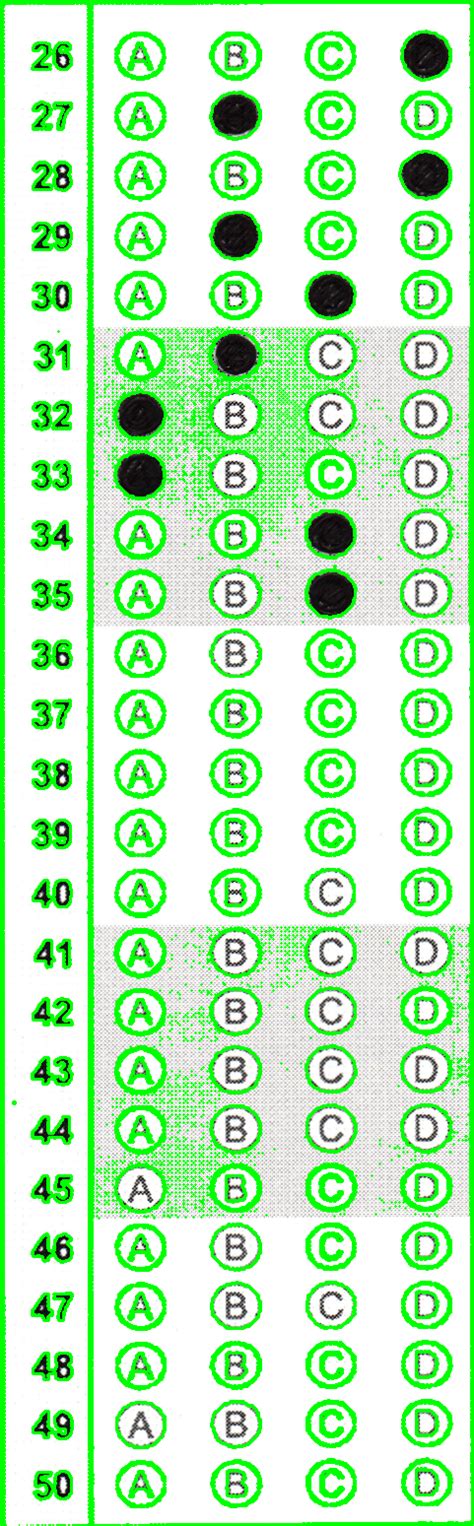 Opencv How To Extract Omr Data In Python Stack Overflow