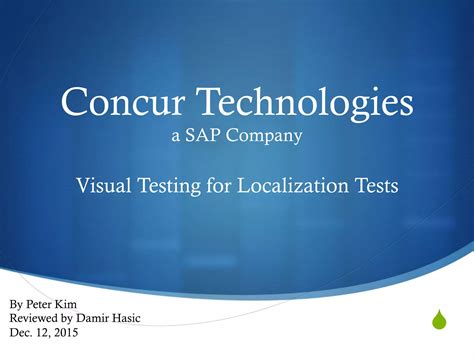 How Concur Technologies A Sap Company Leverages Visual Testing For