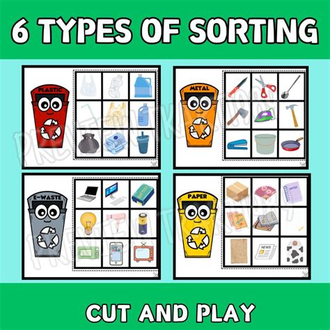 Recycle Sorting Paper Craft Activities Earth Day For K1st2nd3rd