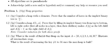 Solved All Algorithms Are In Pseudocode Acknowledge Add A Chegg