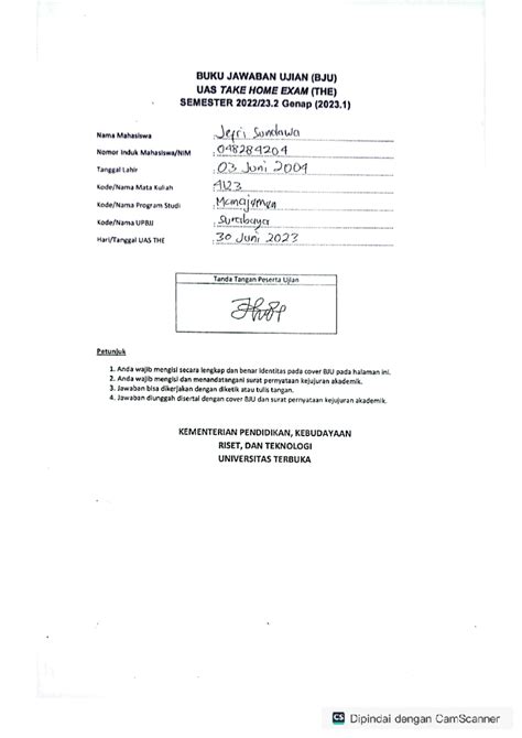 Bju Uas The Ut 4123 Buku Ju Organisasi Studocu