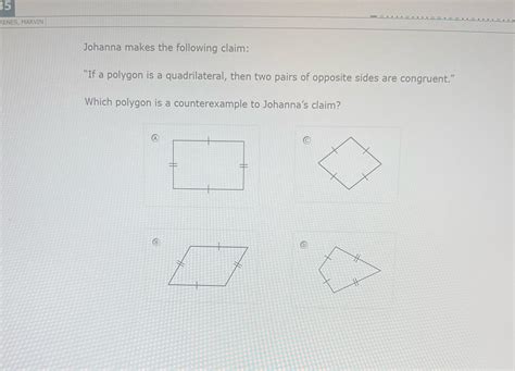 Solved 35 Renes Marvin Johanna Makes The Following Claim “if A