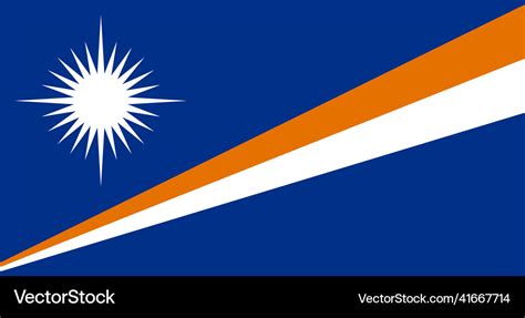 Marshall Islands Official Flag Of Country Vector Image