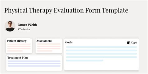 Physical Therapy Evaluation Form Template Download Pdf