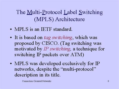 Chapter 6 The Multiprotocol Label Switching Architecture Topics