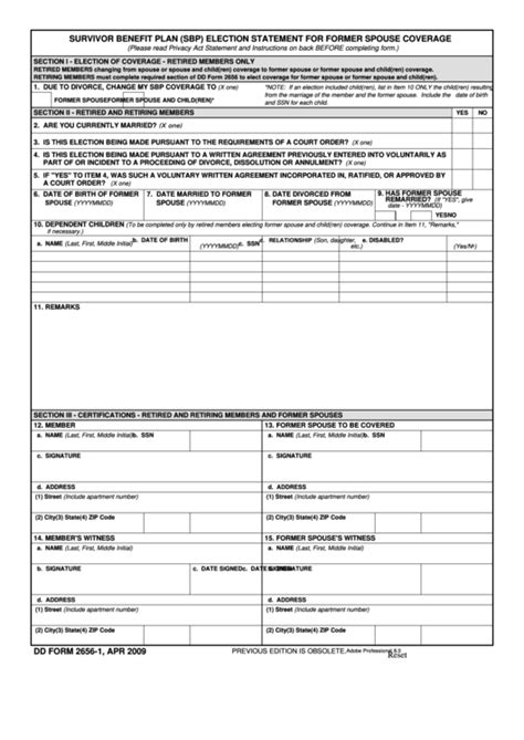 Dd Form 2656 6 Printable