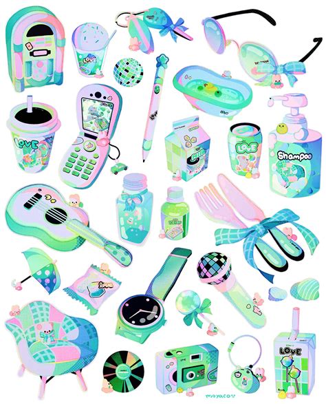 Moyaco Original Highres Aqua Theme Bathtub Bottle Camera Can Candy Cellphone Cellphone