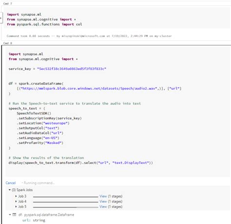 Speech To Text Example Is Not Working In Databricks Issue Microsoft SynapseML GitHub