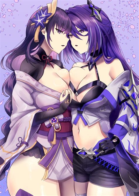 Raiden Shogun Acheron And Sawashiro Miyuki Genshin Impact And More Drawn By Lasts Danbooru