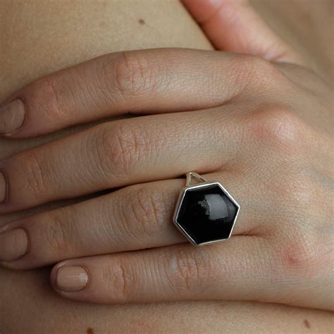 Black Onyx Rings Bold Black Stone Cocktail And Statement Rings