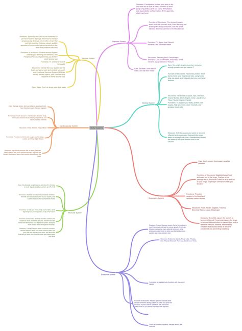 Body Systems Coggle Diagram Body Systems Coggle Diagram