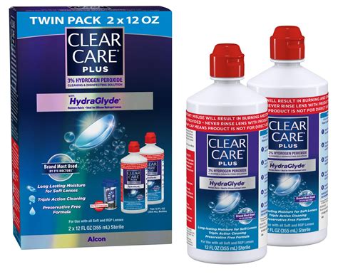 Clear Care Plus Cleaning And Disinfecting Solution With Lens Case Twin