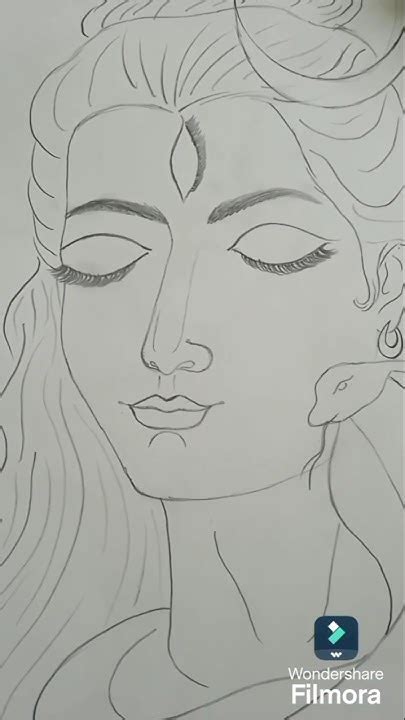 Shiv Outline Drawing 🙏🏻 ️ Shiv Outlinedrawing Drawing Mahadev Art