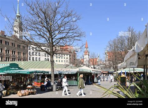 Viktualienmarkt In Munich Town Square Market Place Of Interest