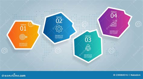 Hexagon Timeline Chart Template For Infographic For Presentation For 10 Element Vector