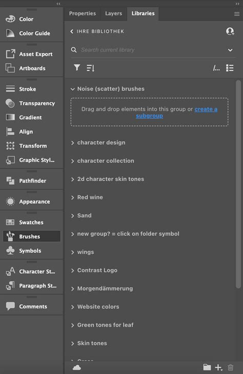 can t add brushes into my library under librarie adobe community