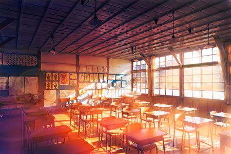 Hd Wallpaper Serene Anime Classroom Scene By Kaminogi Ryuuichi