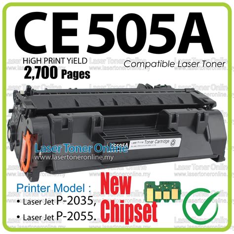 Compatible Laser Toner Ce505x Ce 05x 505x 505a Hp05x Laserjet P2050 P2055 P2055d P2055dn P2055x
