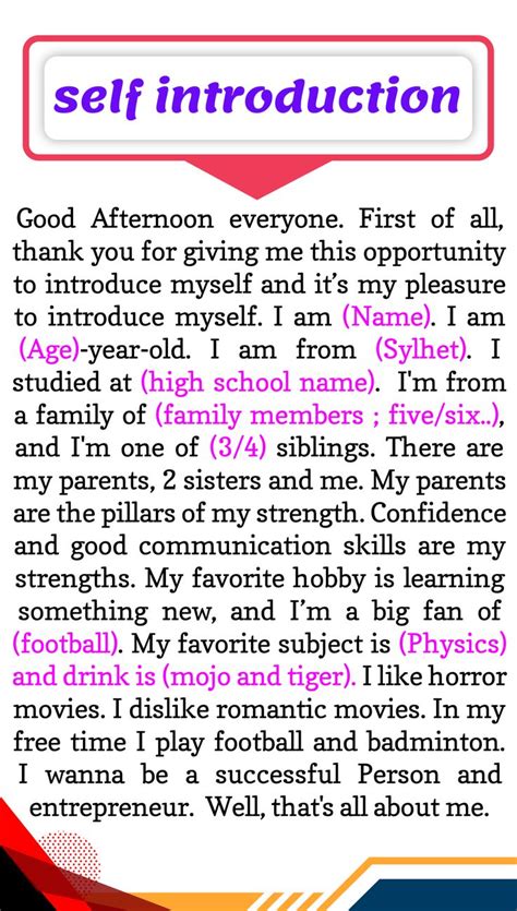 How To Introduce Yourself In Englishintroduce Yourself In Interview