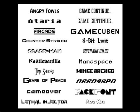 Gaming Font Pack 40 Different Fonts With 80 Variations Etsy