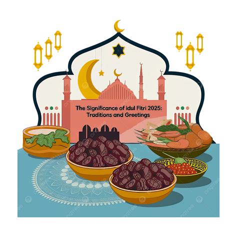 Vector Illustration Of A Greeting Card For Idul Fitri 2025 Festive