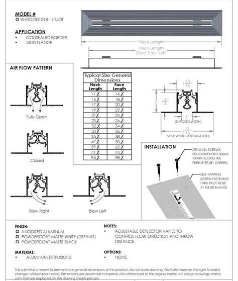 18 Mud In Flange Flush Mount Linear Slot Diffuser 1 Slot White