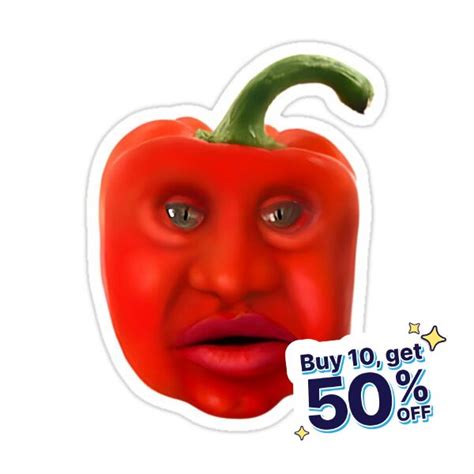Peppa Mane Red Pepper With Face Meme Sticker For Sale By Borg219467
