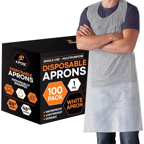 Xpose Safety Multipurpose Apron Vinyl Aprons Bison Life White Heavy
