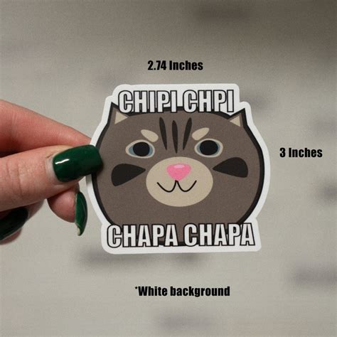 Chipi Chipi Chapa Chapa Cat Sticker Cat Sticker Cat Meme Die Cut