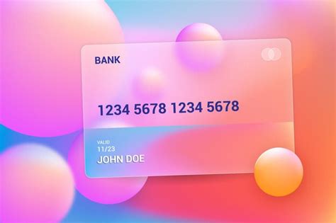 Premium Vector Blurry Glassmorphic Effect Card Design