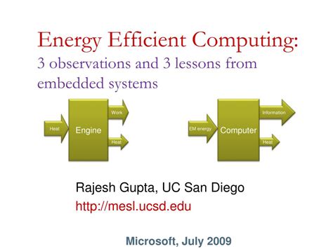 Ppt Energy Efficient Computing 3 Observations And 3 Lessons From