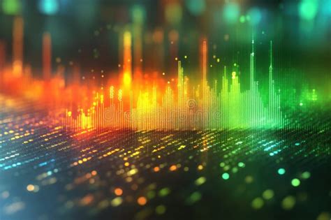 Vibrant Sound Waves Visualizing Audio Frequencies In A Colorful Digital
