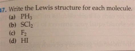 Solved Write The Lewis Structure For Each Molecule A Ph3