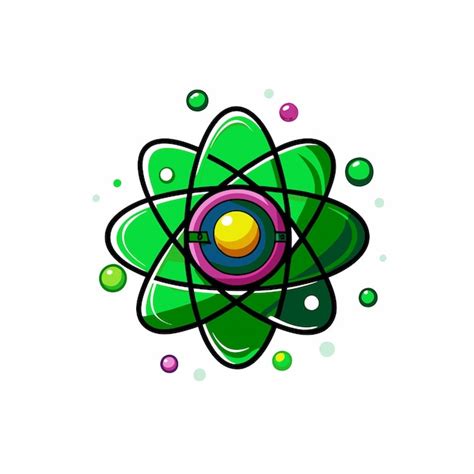 Holographic Atom With Vibrant Shifting Electron Orbitals Premium Ai