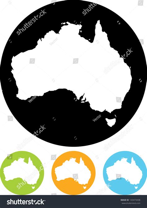 Map Australia Vector Stock Vector Royalty Free 143473438 Shutterstock