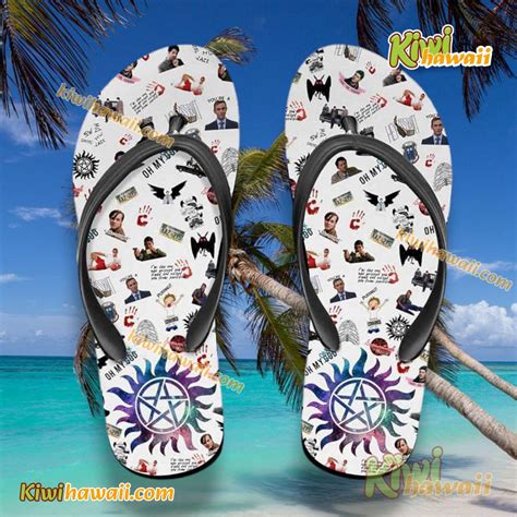 Free Shipping 20 Off Supernatural Pattern Print Flip Flop Kiwihawaii