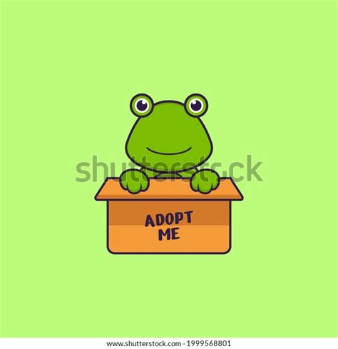 Cute Frog Box Poster Adopt Me Stock Vector Royalty Free 1999568801